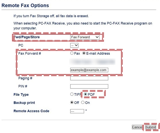 How to set up Fax Forwarding (Brother)