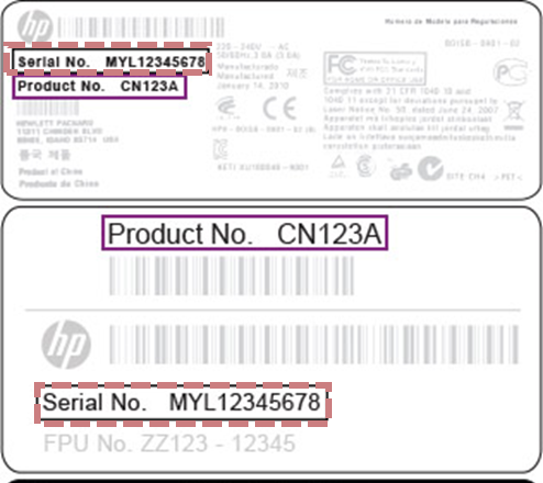 Finding your serial number of your device